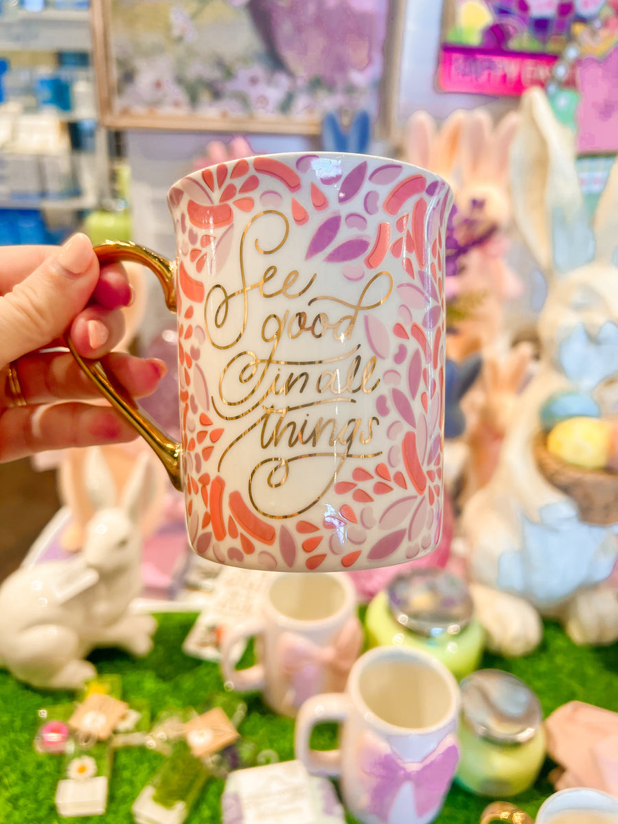 Gold Handle Mug – Lena Ellen Boutique